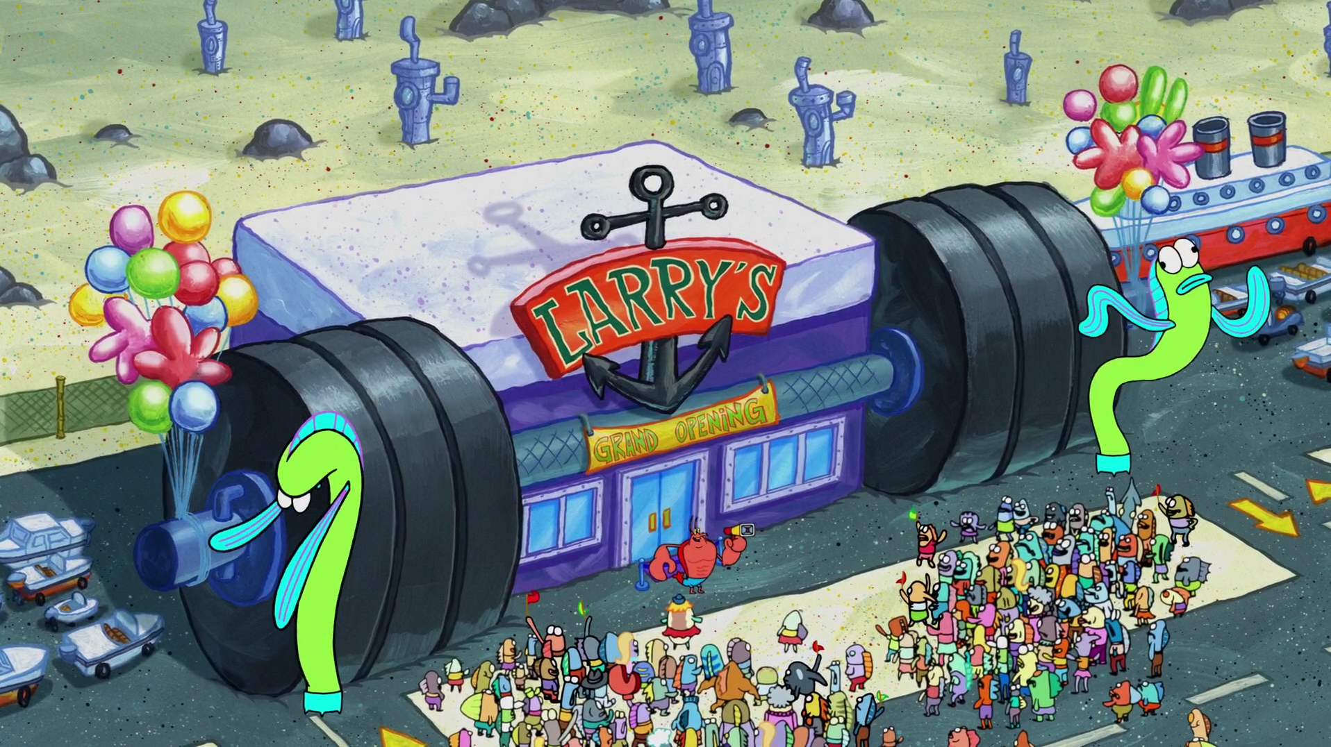 SpongeBuddy Mania - SpongeBob Episode - Larry's Gym