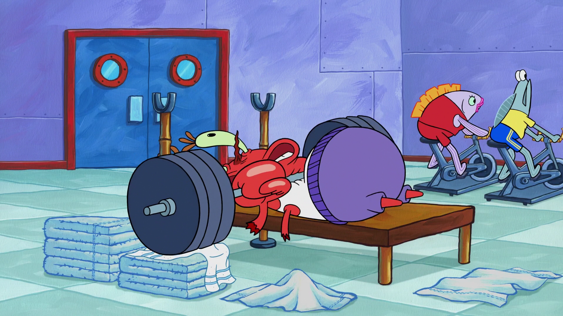 SpongeBuddy Mania - SpongeBob Episode - Larry's Gym