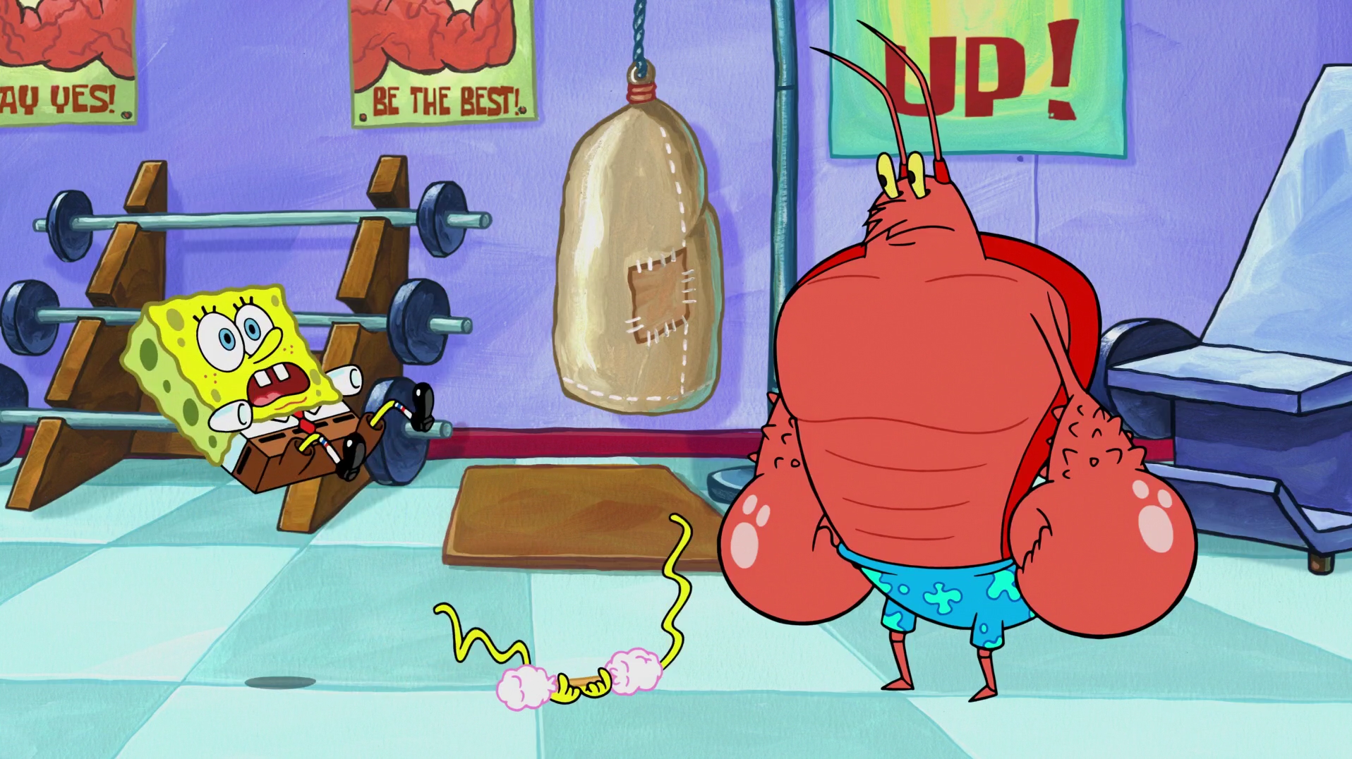 SpongeBuddy Mania - SpongeBob Episode - Larry's Gym