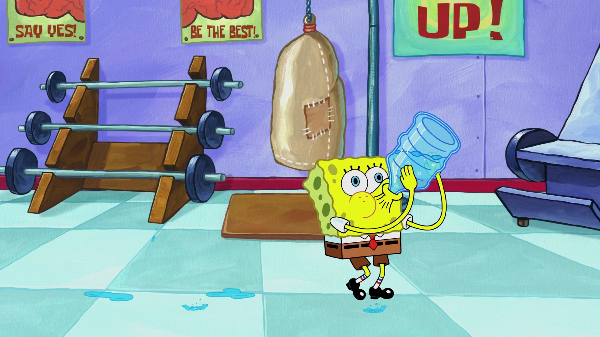 SpongeBuddy Mania - SpongeBob Episode - Larry's Gym
