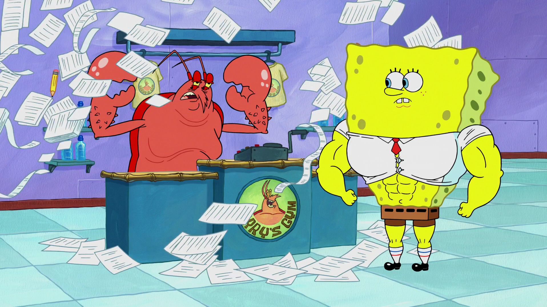 SpongeBuddy Mania - SpongeBob Episode - Larry's Gym