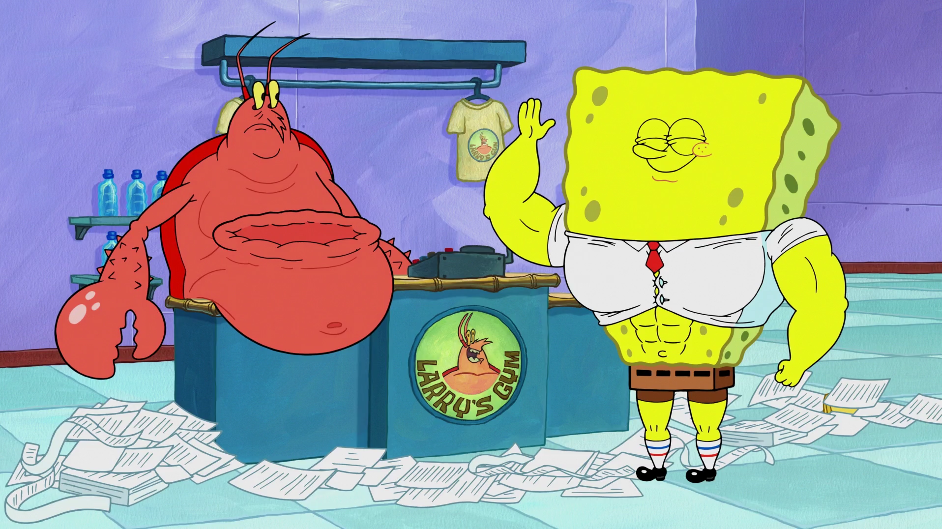 SpongeBuddy Mania - SpongeBob Episode - Larry's Gym