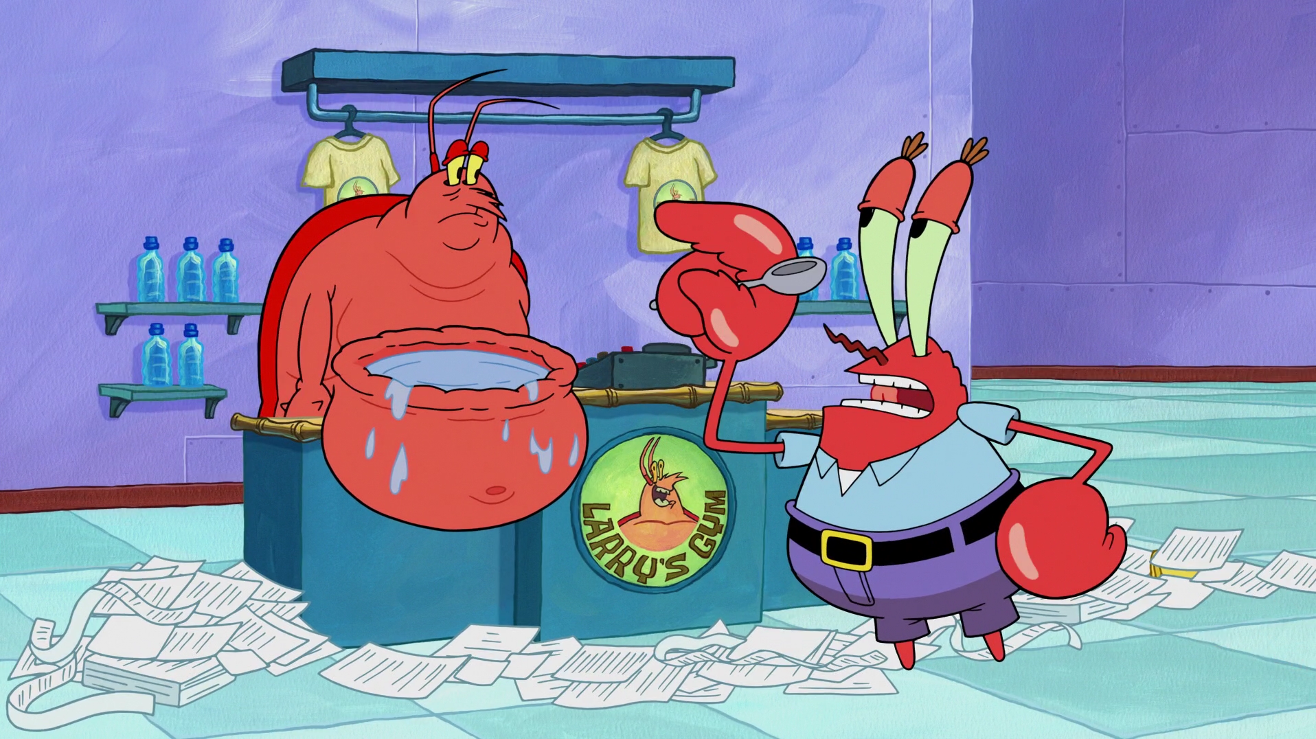 SpongeBuddy Mania - SpongeBob Episode - Larry's Gym