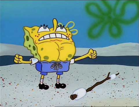 Ripped Off Face Spongebob